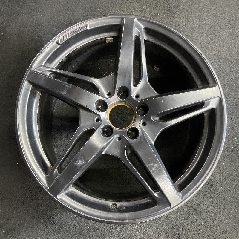 19" MERCEDES GT 16 190 Type; 19x9 5 split spokes black Original OEM Wh ...