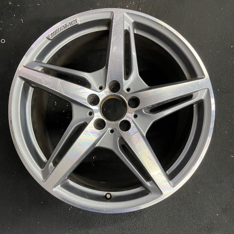 19" MERCEDES GT 16 190 Type; 19x9 5 split spokes gray Original OEM Whe ...
