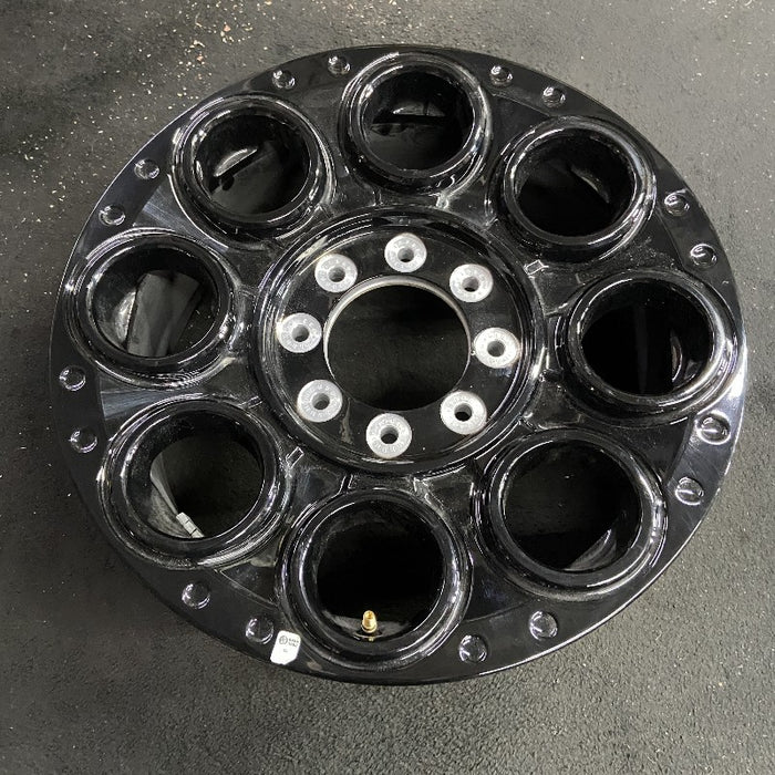 20" BLACK FORD F250SD PICKUP 23-24 20x8 8 spoke solid spoke black circ ...