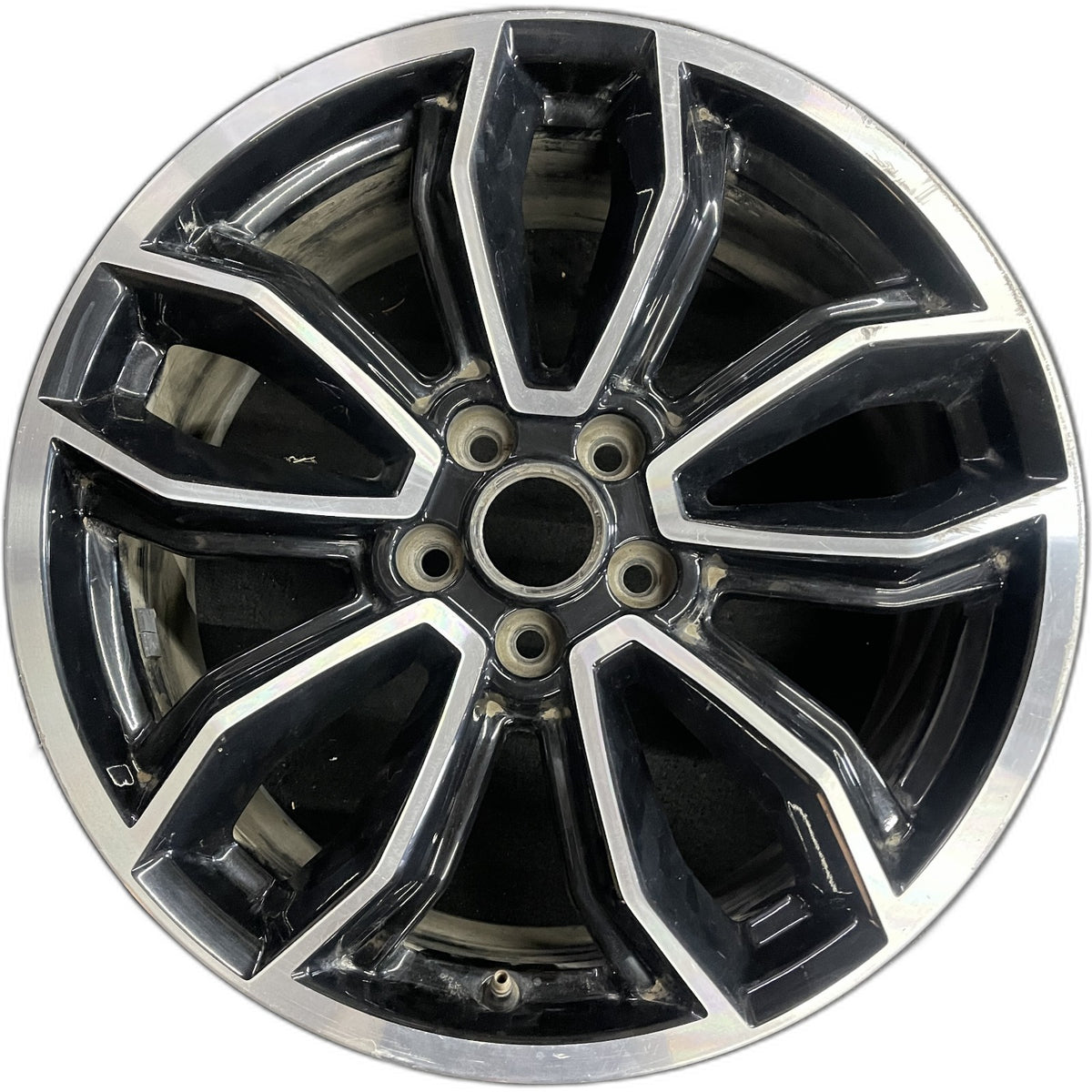 19" MUSTANG 13-14 19x8.5 , machined edges , 5 split spoke, Y spoke des ...