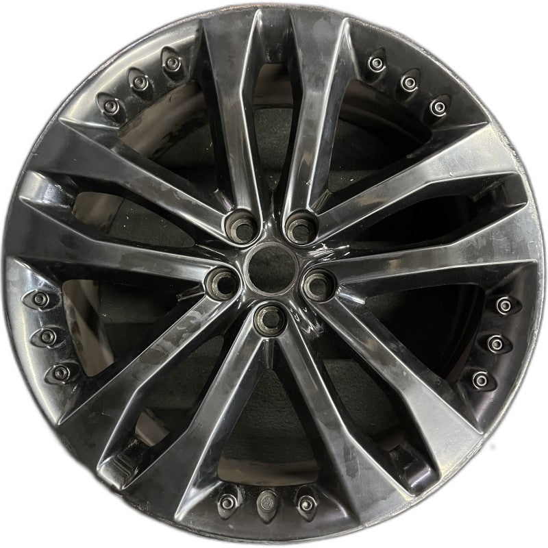 20" F TYPE 14-16 20x9 alloy 5 split spoke flat spoke outer edge rivets ...
